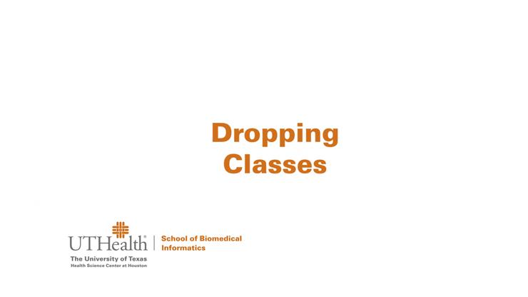 Registering and Dropping Classes