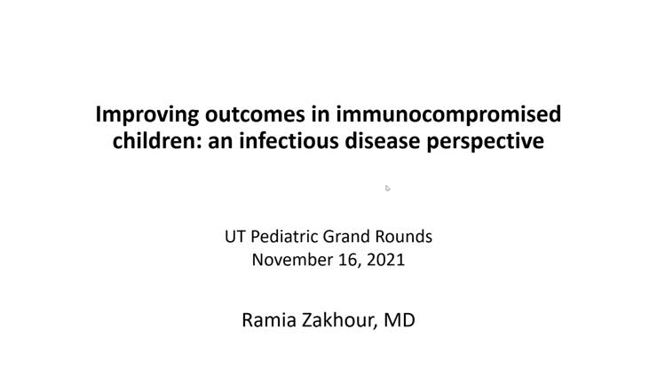 Improving Outcomes in Immunocompromised Children An Infectious Disease ...